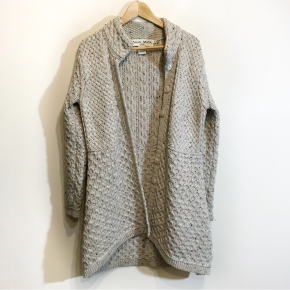 Aran Crafts | Sweaters | Aran Mor Long Wool Knit Cardigan Sweater ...